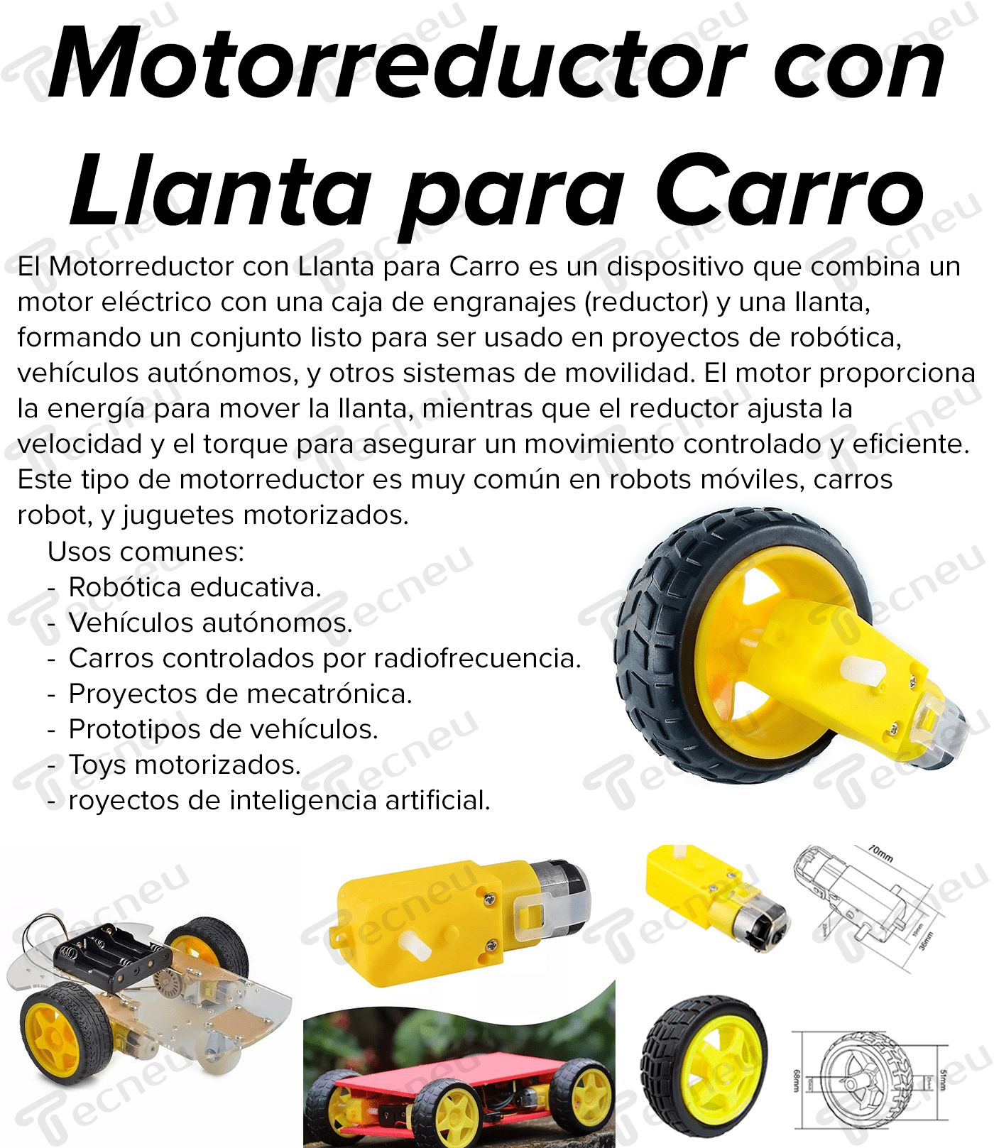 Kit Carro Robot Bluetooth, Instructivo, Codigo, App - Tecneu