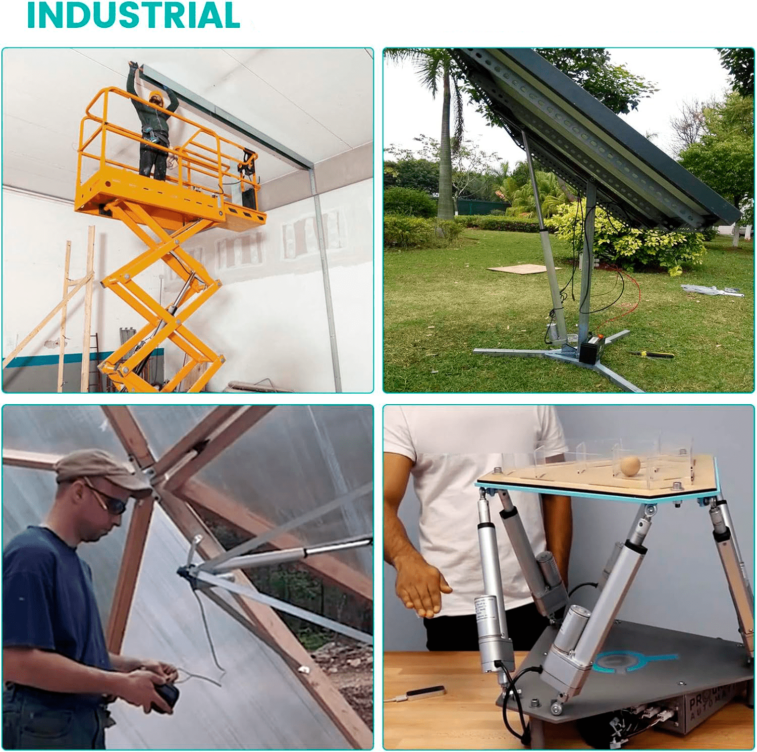 Actuador Lineal Motor 150kg Torque 300mm 12v 3a 36w Aluminio - Tecneu