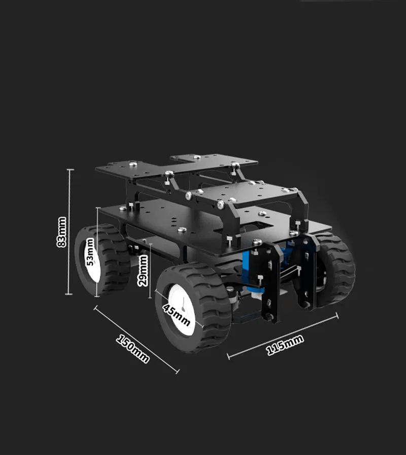 Carro Robot Omnidireccional Con Brazo y Llantas De Repuesto N20 - Tecneu