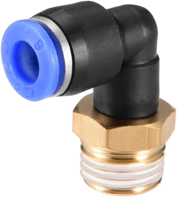 Conector Neumático en Codo Ángulo 90° PL6-01/02 PL8-01/02 1/4" 1/8" 6 ...