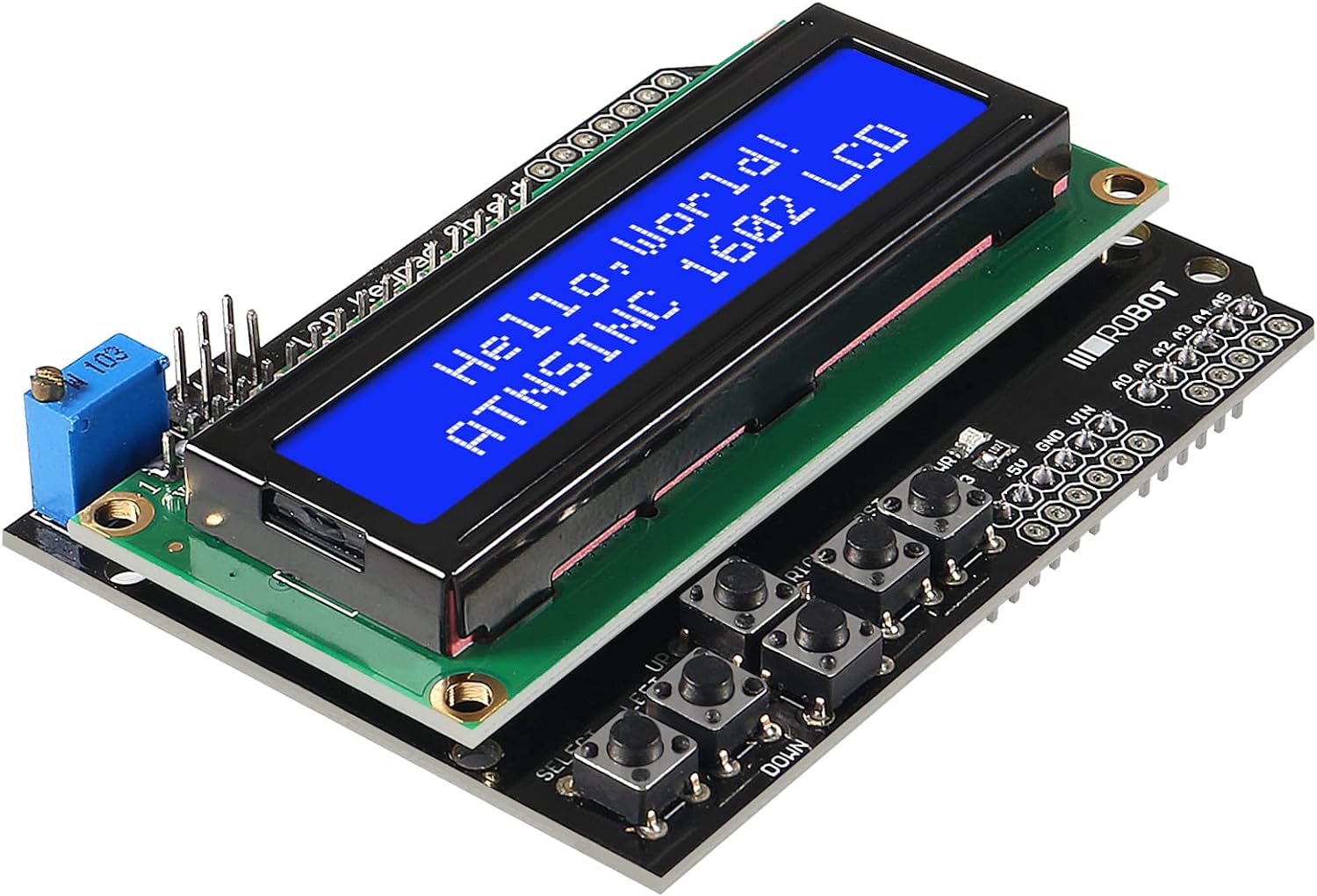 Display Lcd 16x2 Shield Keypad Con Teclado Azul - Tecneu