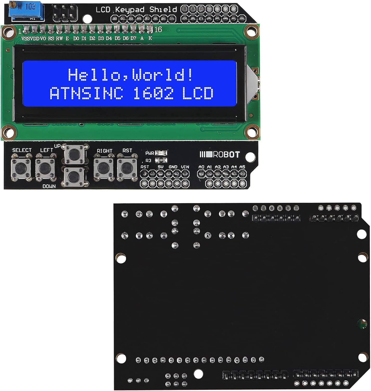 Display Lcd 16x2 Shield Keypad Con Teclado Azul - Tecneu