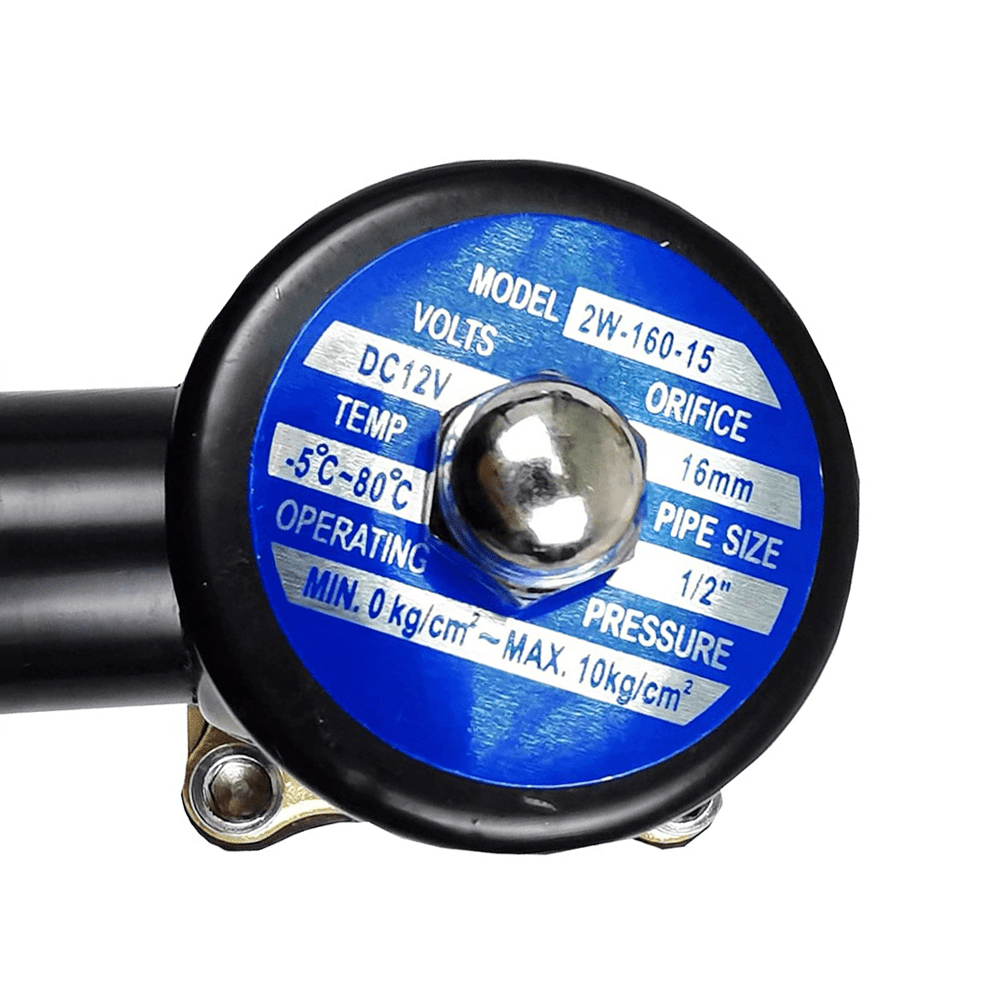 Electroválvula Solenoide Metalica 1/2inch 12v Gas Agua Aire - Tecneu