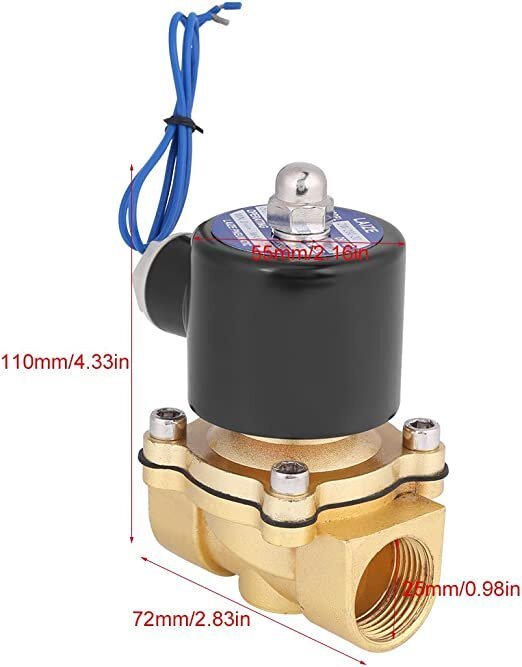 Electroválvula Solenoide Metalica 3/4 Pulgadas 12v Gas Agua Aire - Tecneu