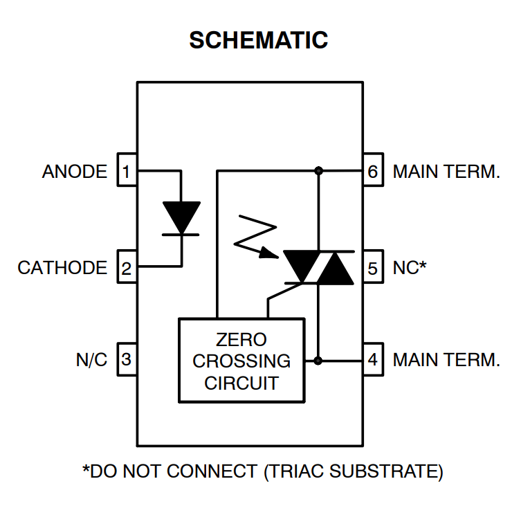 MOC3041 Optoacoplador Salida Triac Paso por Cero 400V DIP-6 - Tecneu