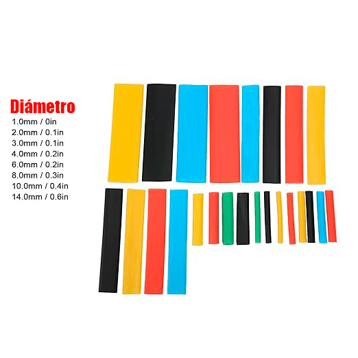 Termofit 328 Piezas Kit 8 Tamaños Termocontractil Thermofit - Tecneu